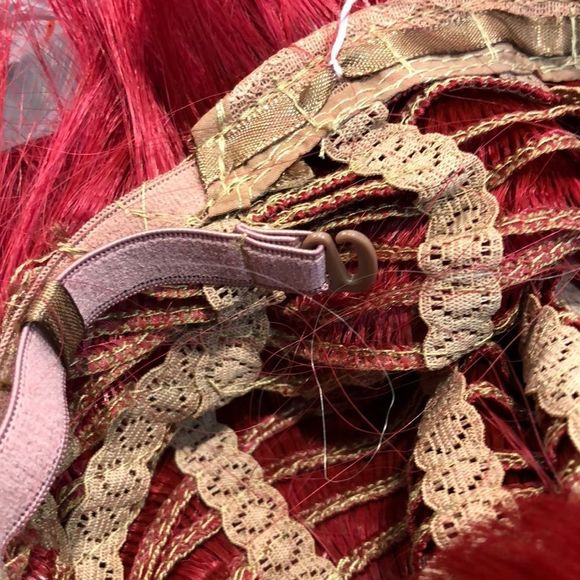 Qiang Feng | Accessories | Nwt Wig Red Little Red Riding Hood Bang Red ...